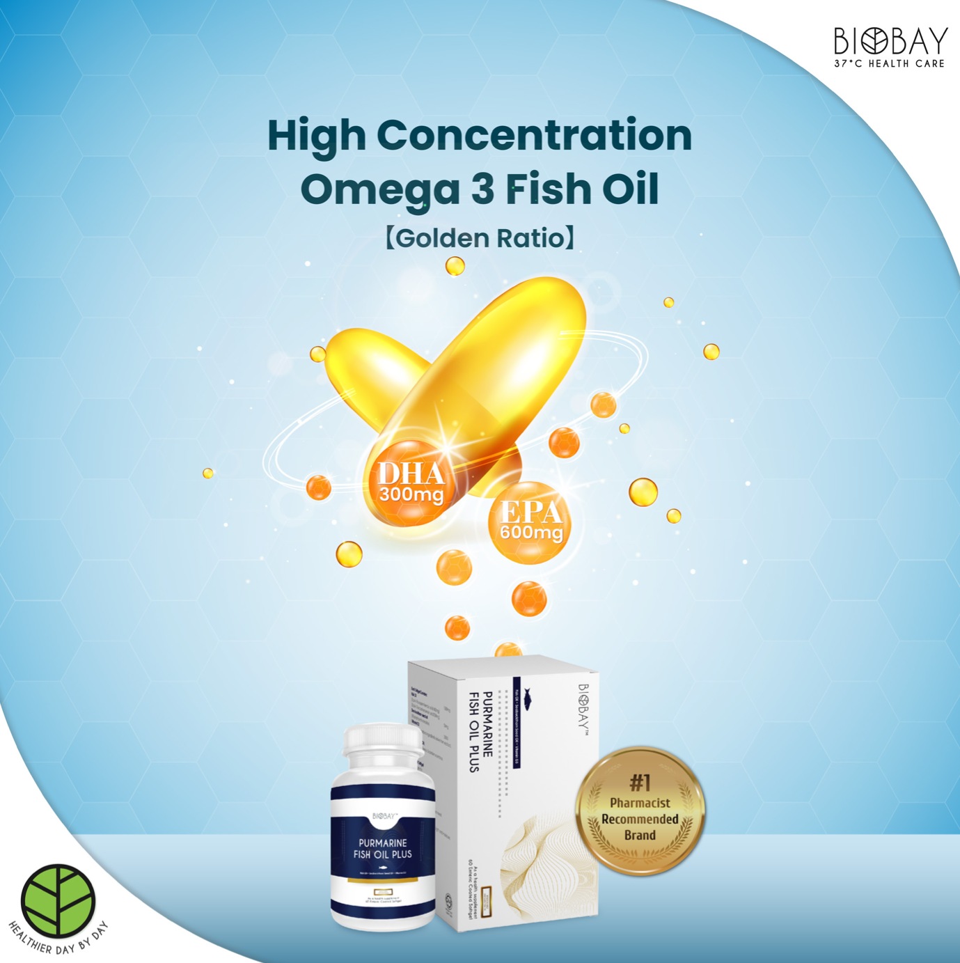 BIOBAY Purmarine Fish Oil Plus 60 Capsules