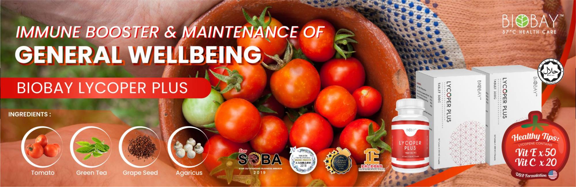 BIOBAY Lycoper Plus 30 tablets [Twin Packs]